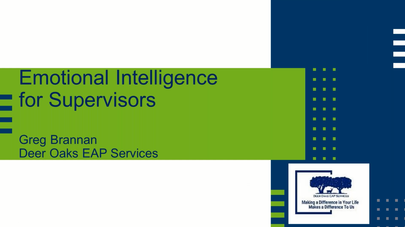 Deer Oaks Supervisor Excellence Series Videos - Texas Health And Human ...