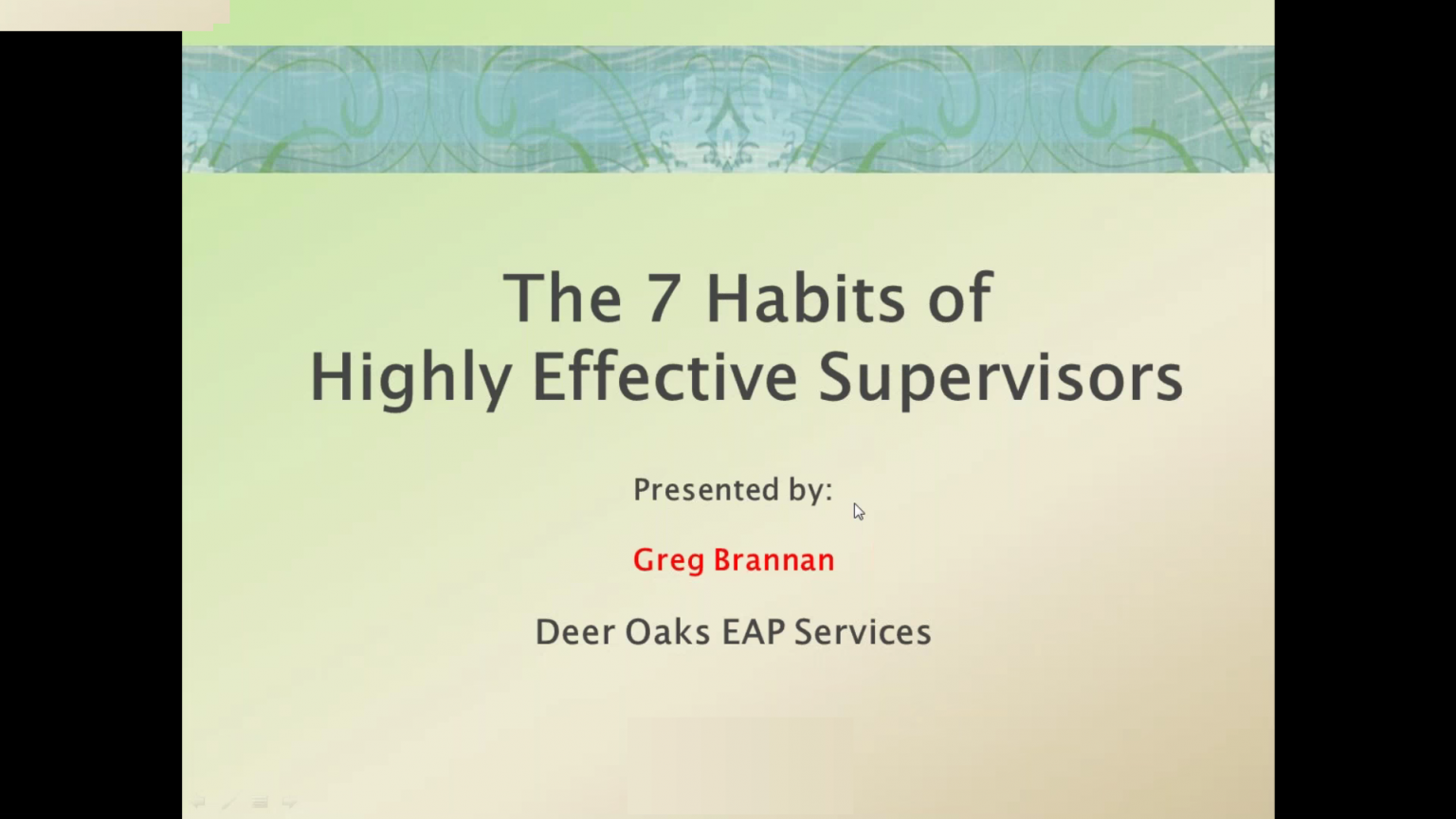 Deer Oaks Supervisor Excellence Series Videos - Texas Health And Human ...