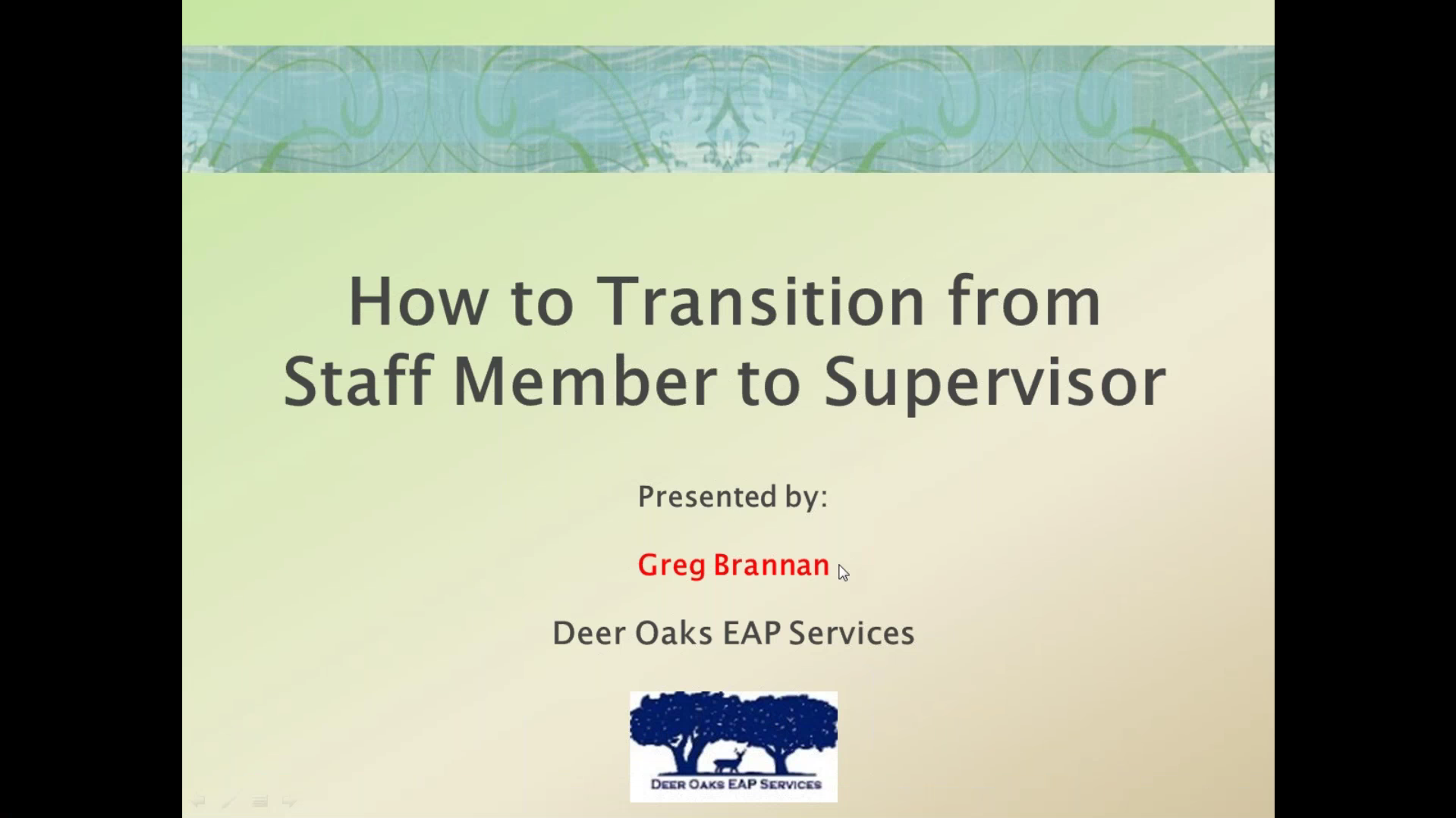 Deer Oaks Supervisor Excellence Series Videos - Texas Health And Human ...